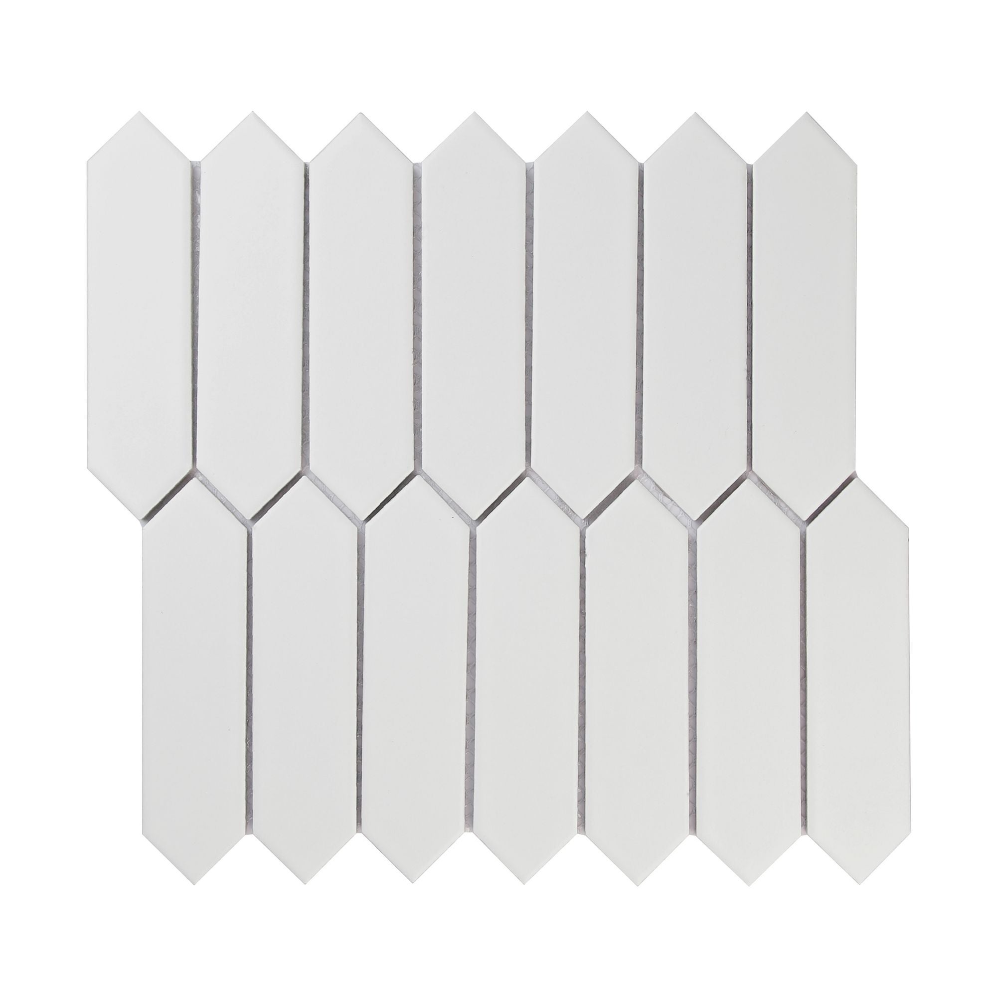 Mozaic din ceramica 26.6 x 28.4 cm, Artens Orom, alb, mat