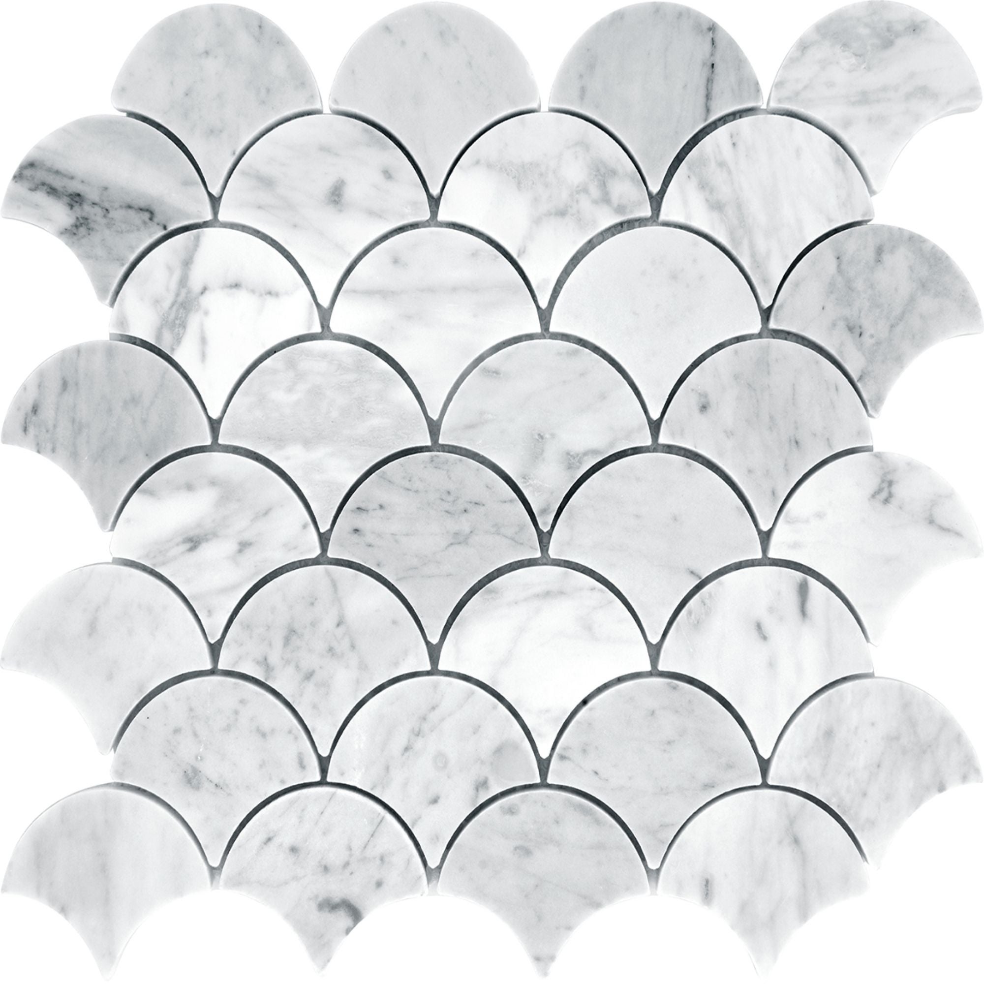 Mozaic din marmura 29.5 x 30 cm, Artens Scale, alb