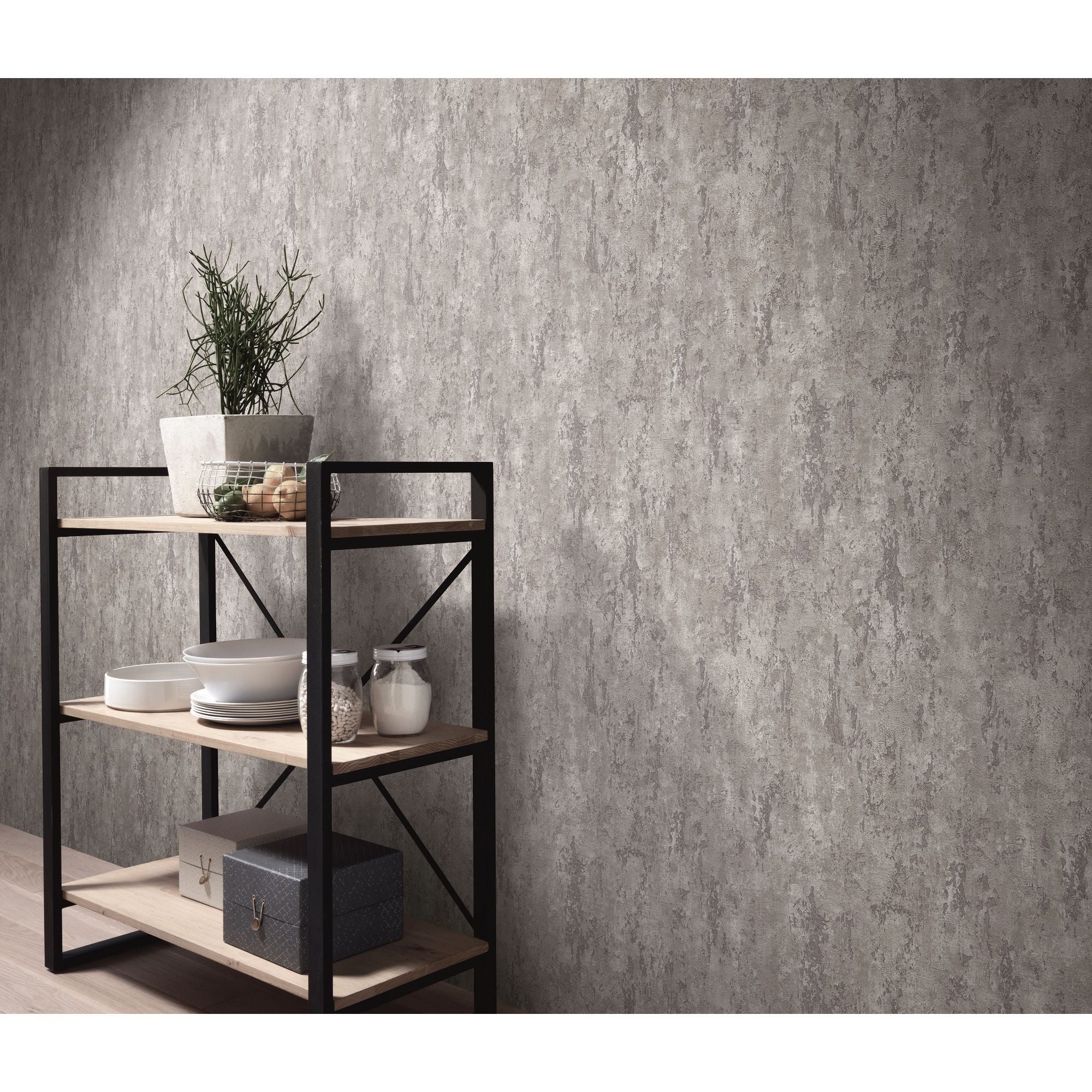 Tapet vinil Concrete, model abstract, taupe, rola 10 x 0.53 m