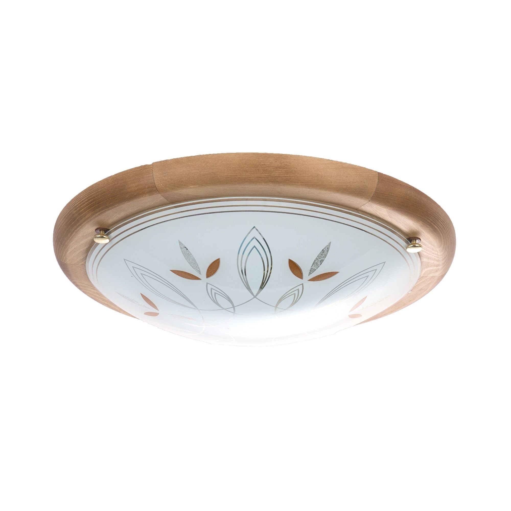 Plafoniera Rustica, 2 x E27, D 40 cm, lemn