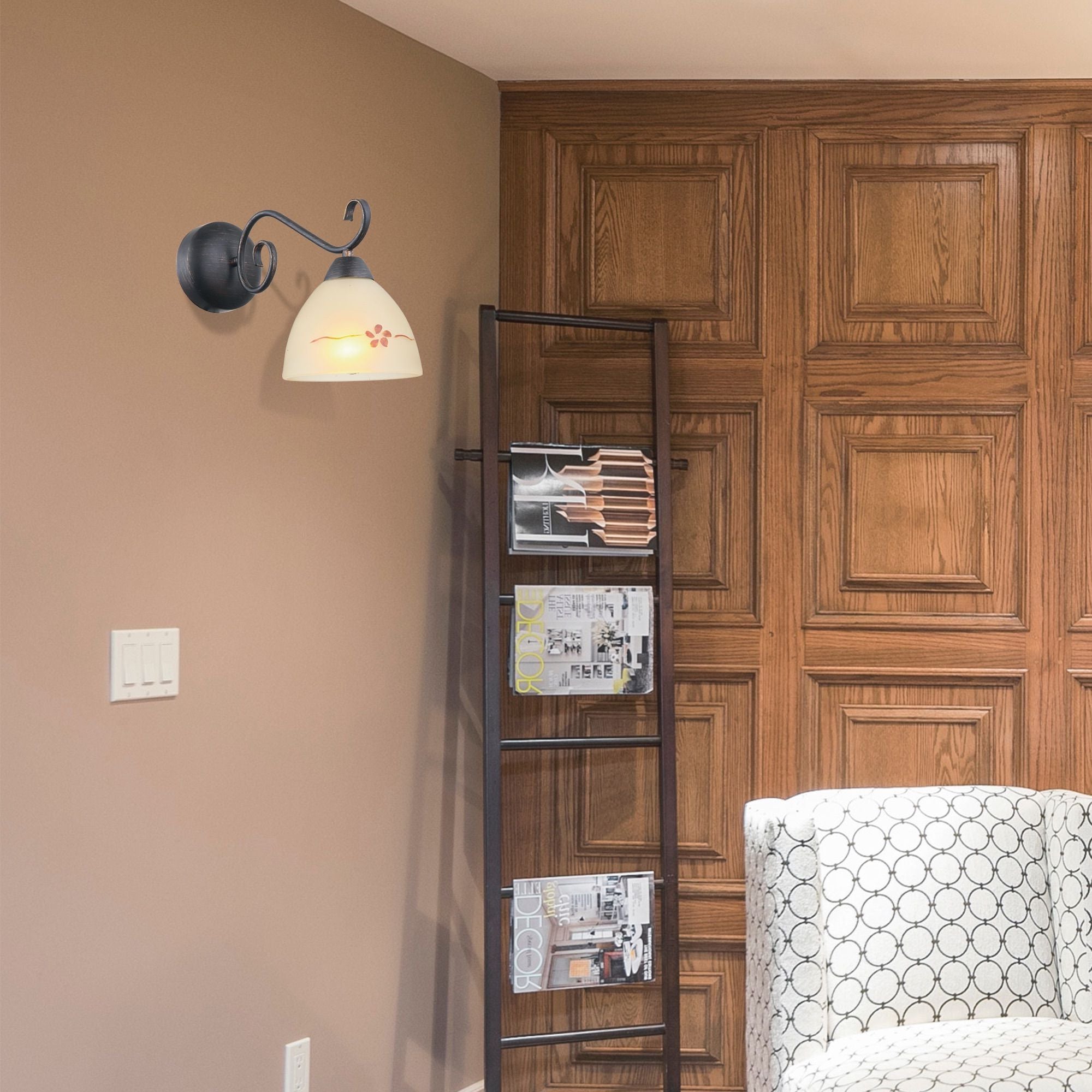 Aplica 1 x E27 cu abajur crem "Linus"