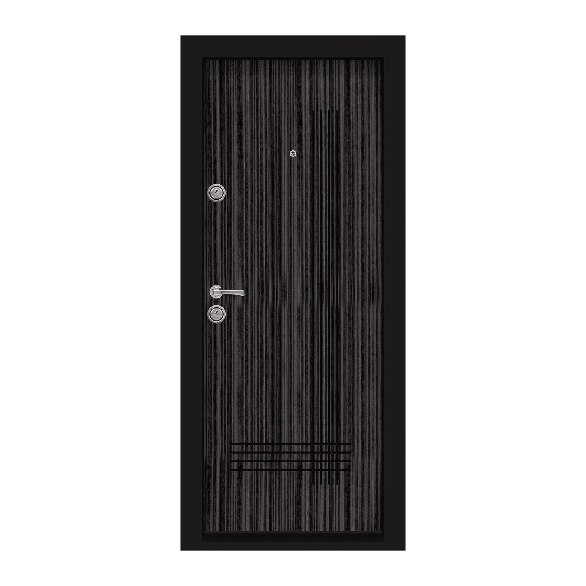 Usa metalica apartament Viena, deschidere dreapta, 88x201 cm, negru perlat