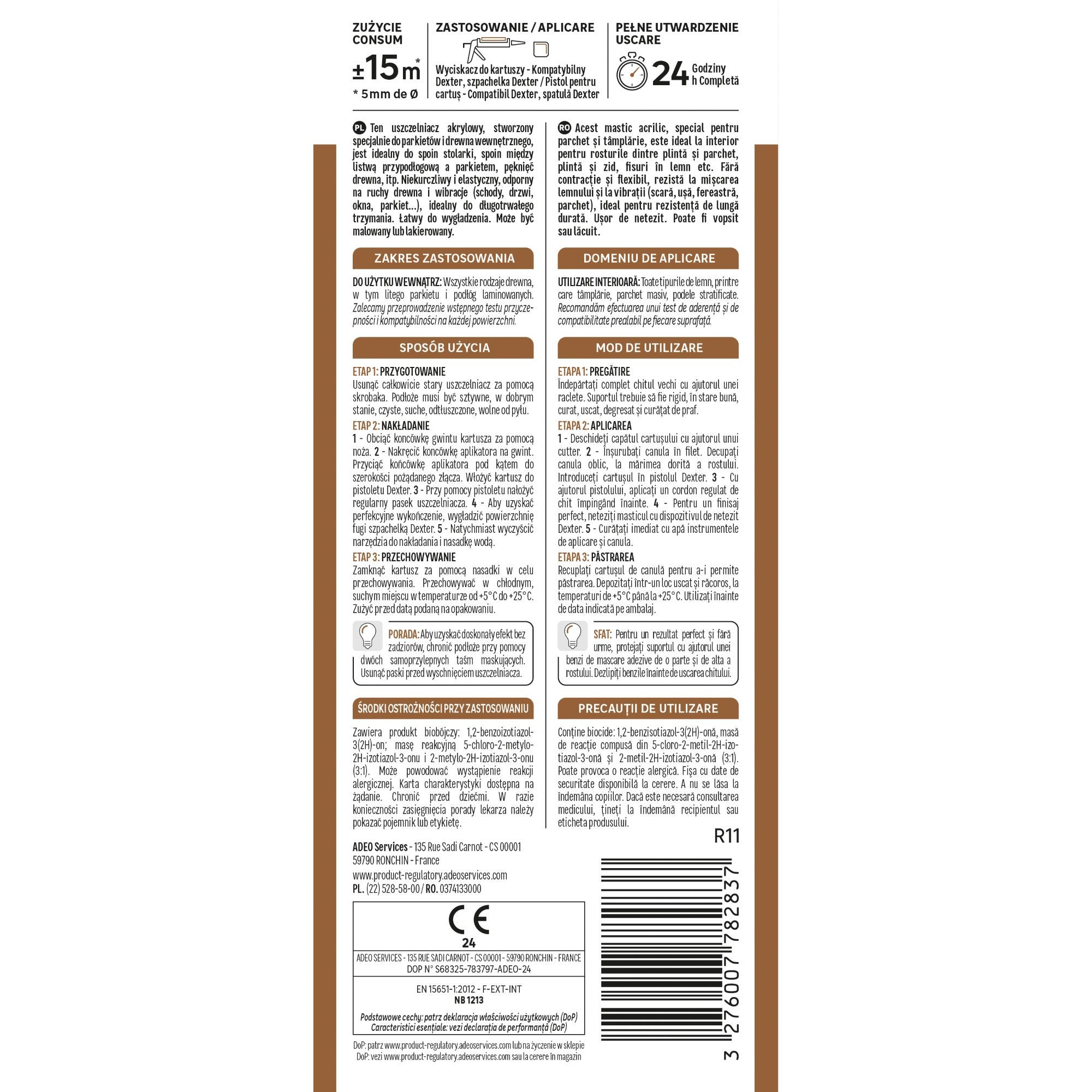 Mastic Axton, pentru lemn si parchet, gri deschis, 280 ml