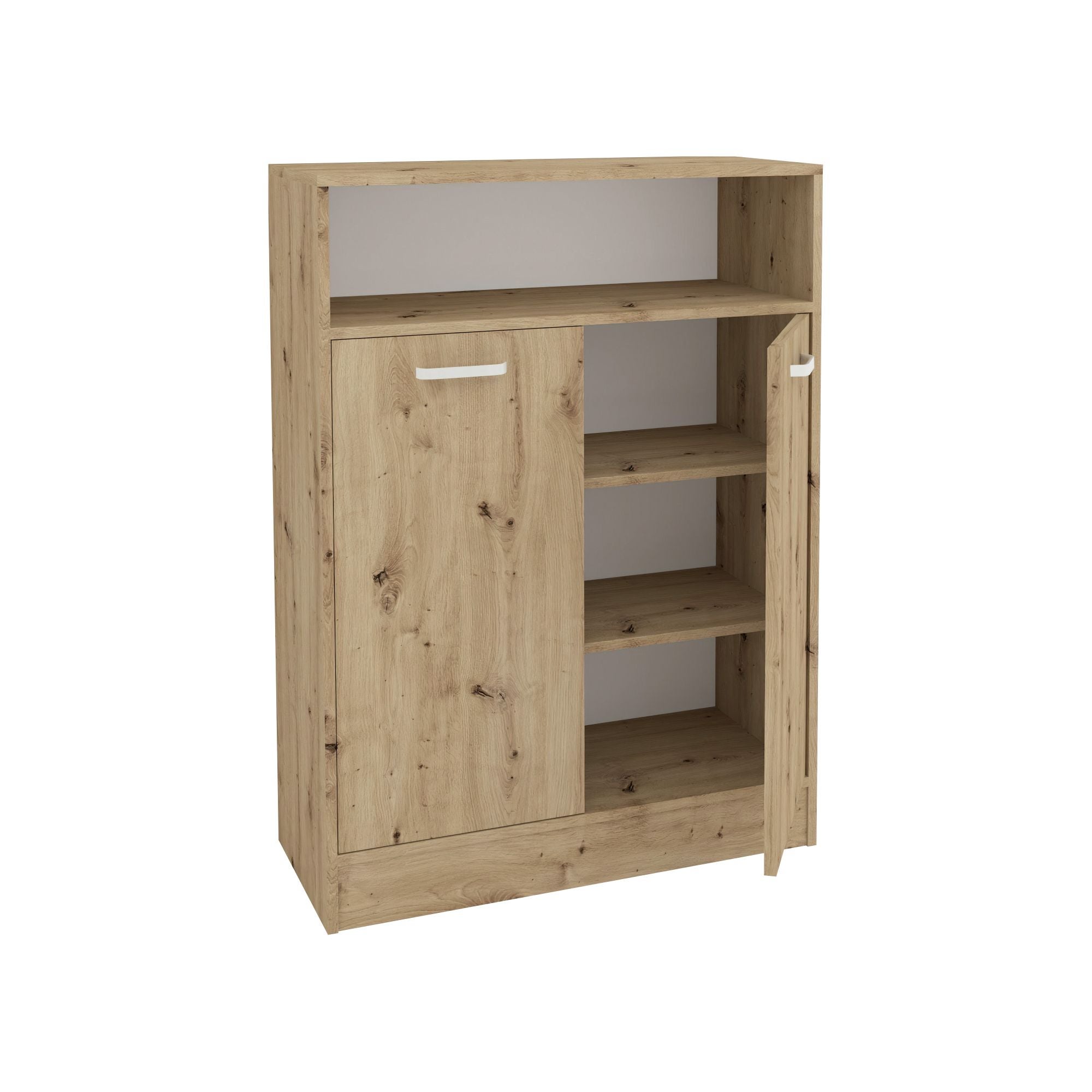 Comoda Stejar Artisan, 2 usi, 80 x 35 x 110 cm