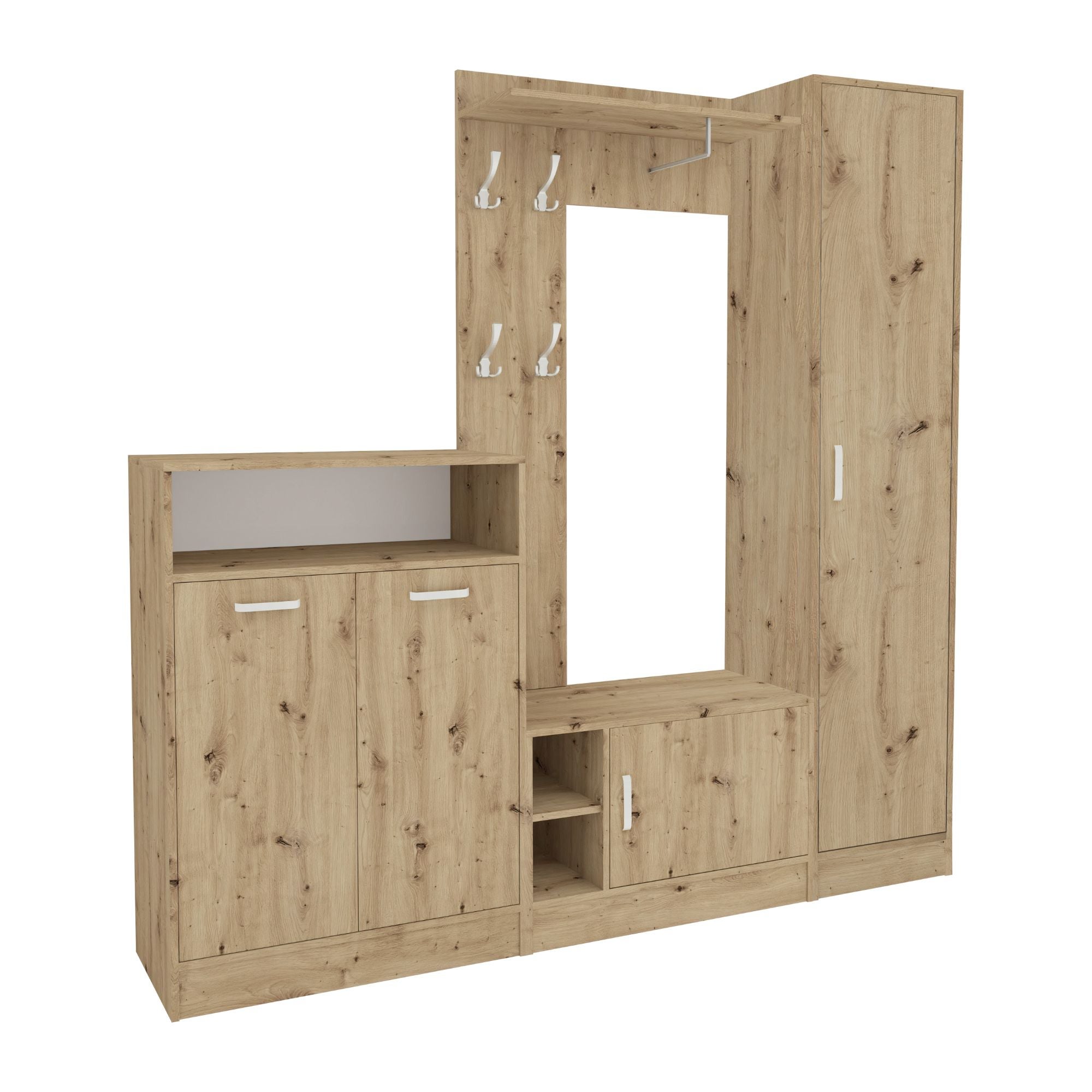 Comoda Stejar Artisan, 2 usi, 80 x 35 x 110 cm