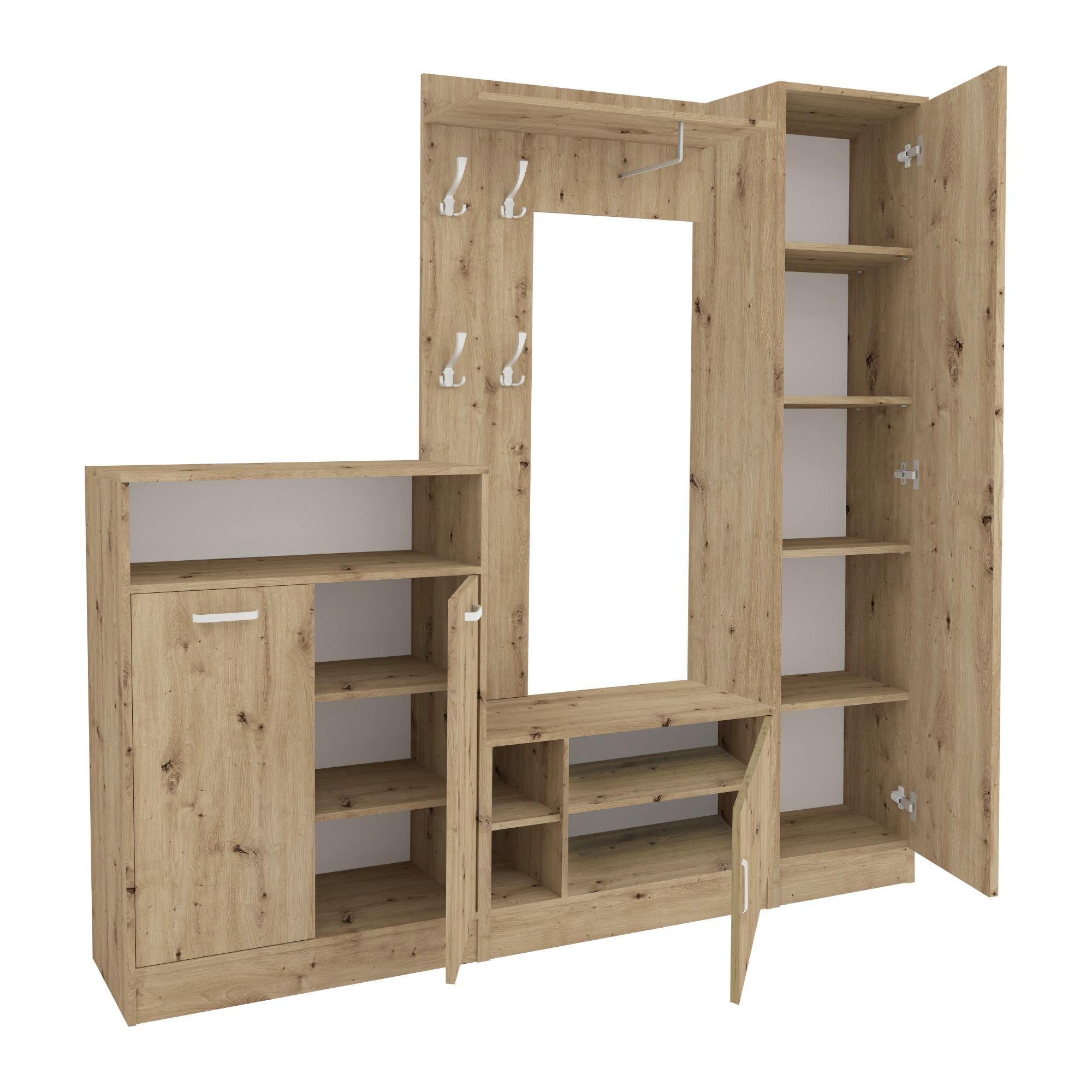 Comoda Stejar Artisan, 2 usi, 80 x 35 x 110 cm