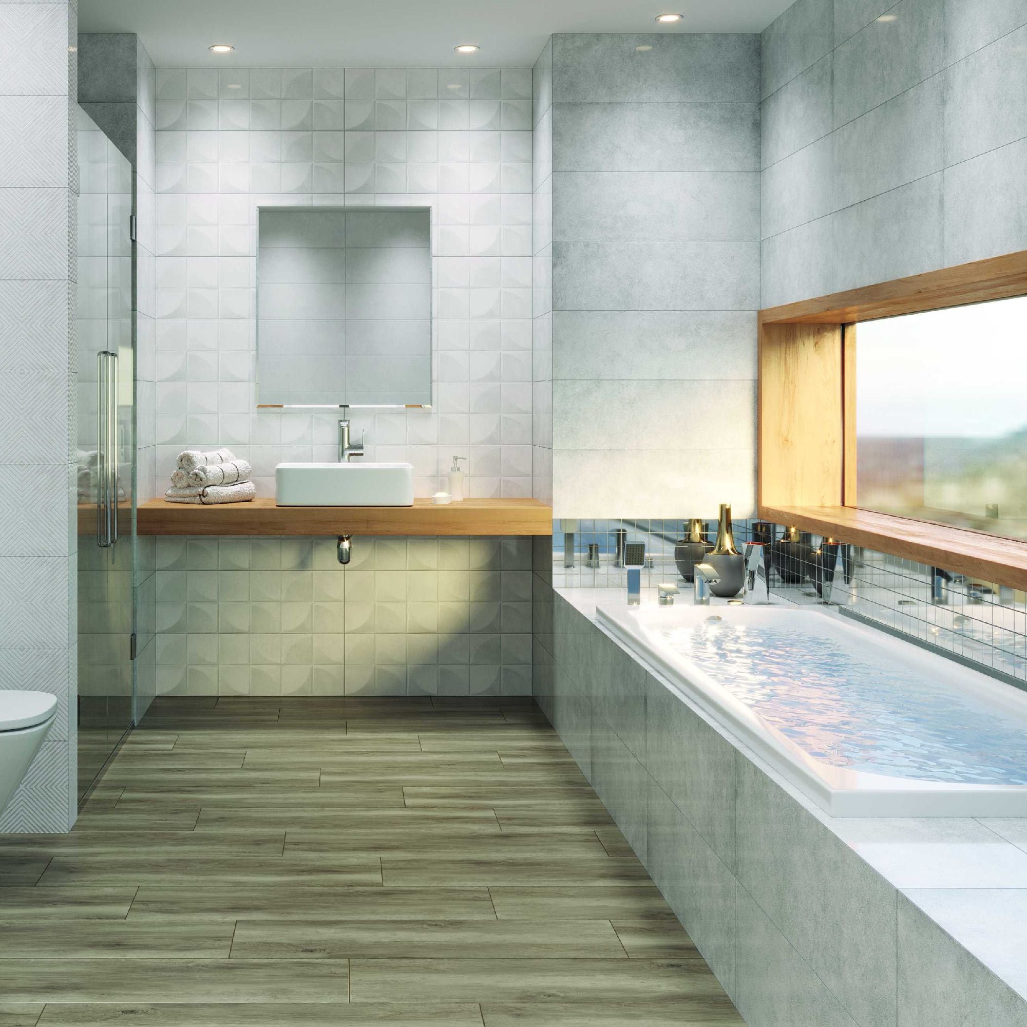 Faianta 25 x 75 cm, Locarno, uni, gri, lucios