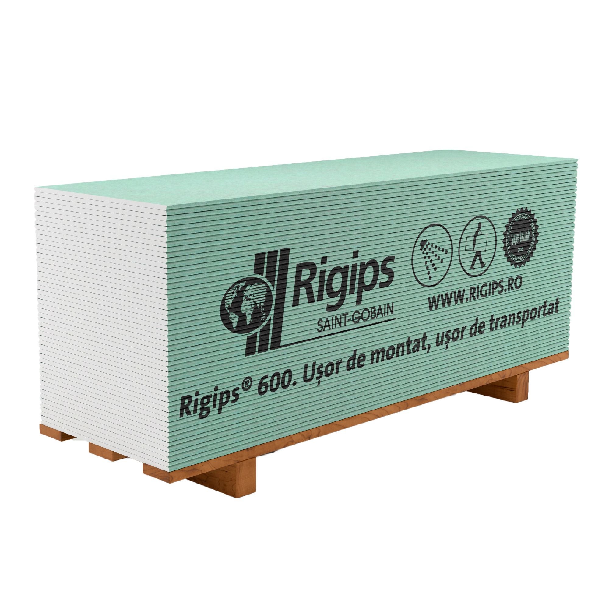 Placa gips carton Rigips RBI, interior, 12.5 x 600 x 2000 mm