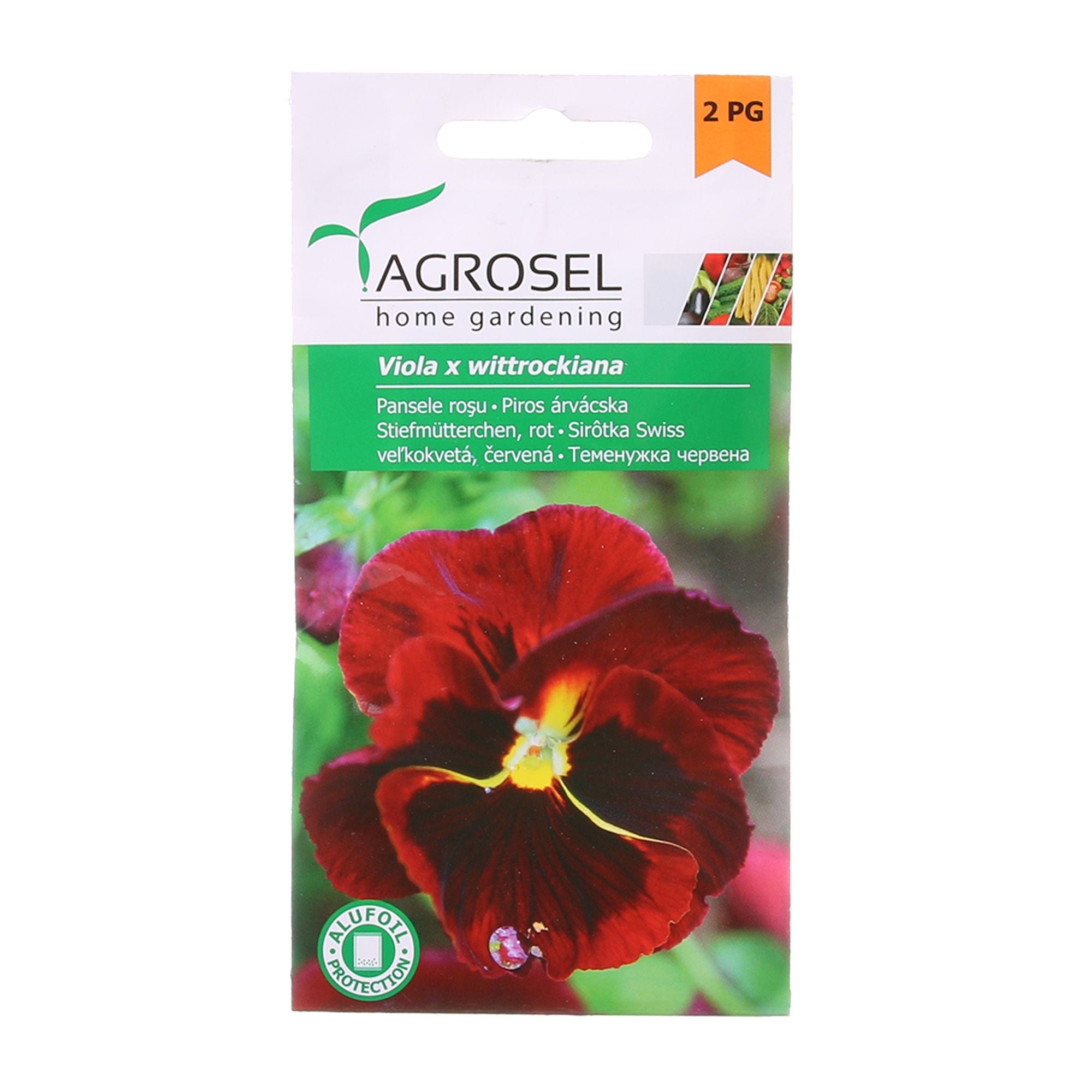 Seminte flori de primavara, pansele rosii, Agrosel, 0.25 g