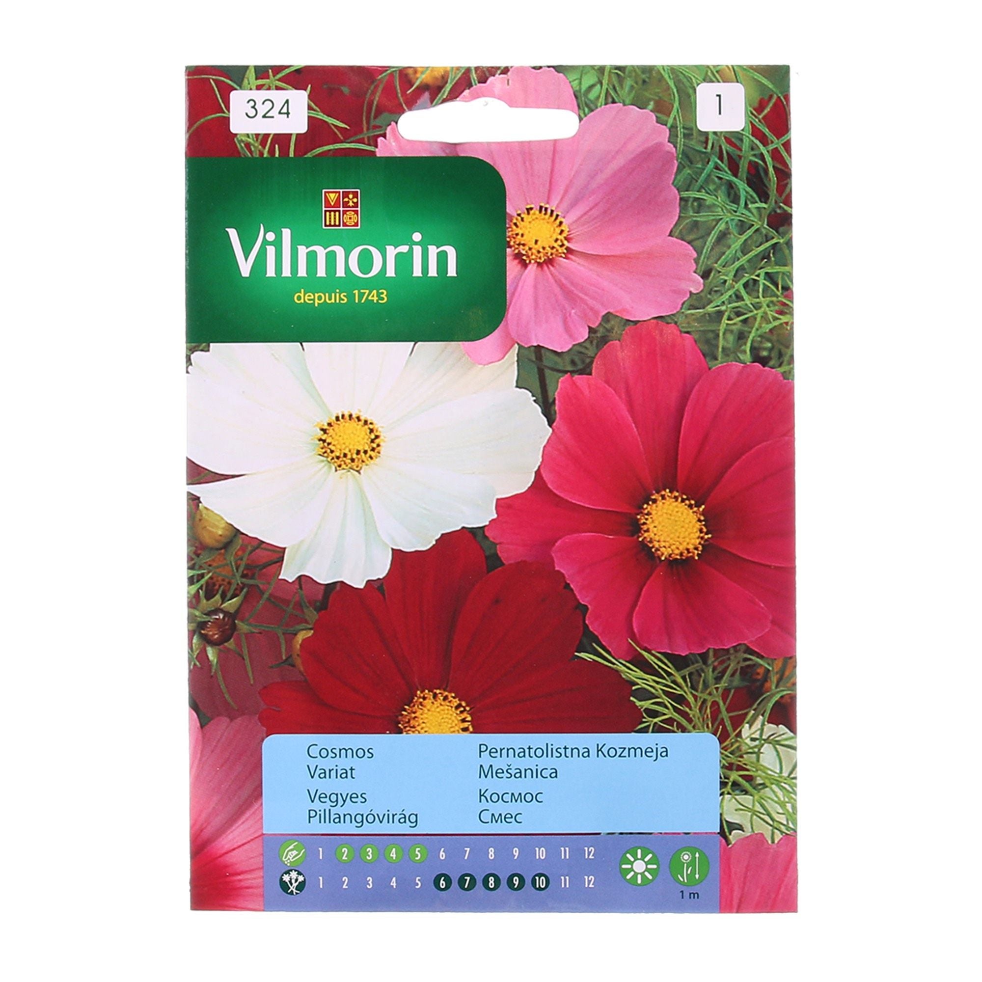 Seminte flori de primavara, cosmos, amestec culori, Vilmorin, 1 g
