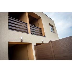 Scandura WPC pentru gard, 2000 x 120 x 24 mm, maro, aspect mat