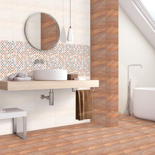 Faianta 30 x 45 cm, Diamond, aspect piatra naturala, bej, lucioasa ...