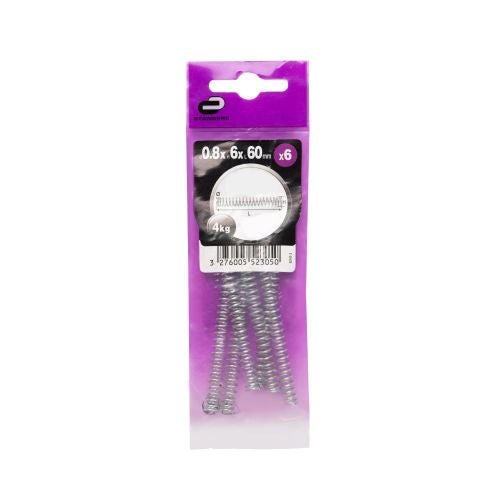 Arc compresie Standers, otel zincat, Ø 0.8 x L 60 mm, rezistenta max 4 ...