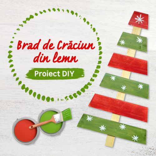 Proiect DIY de sezon – Brad de Craciun din lemn