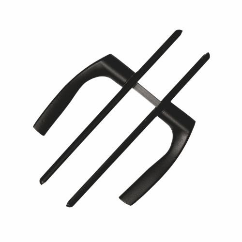 Set manere cu sild, pentru poarta pietonala, otel, negru