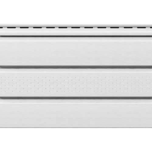 Lambriu PVC exterior, SV-07, tip sageac perforat, 7 x 300 x 2700 mm, alb