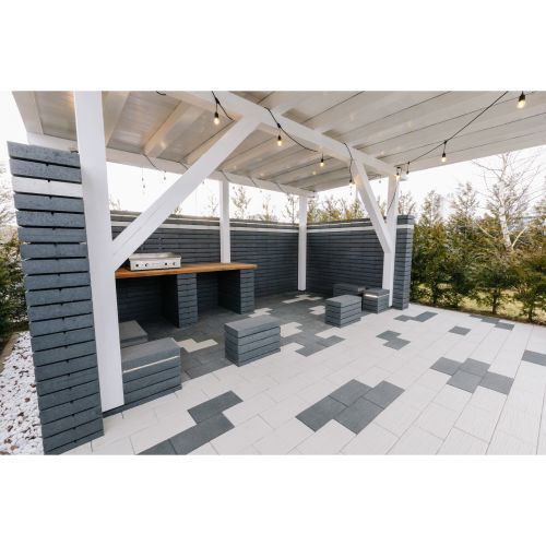 Element gard, Modulo, 60 x 30 x 9 cm, gri antracit