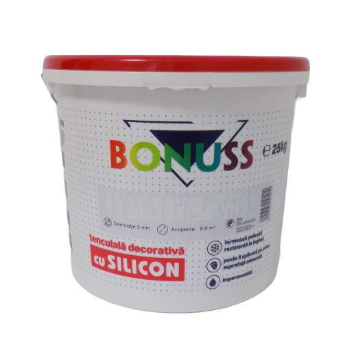 Tencuiala decorativa cu silicon, 2 mm, structurata, aspect scoarta de copac, marone, interior ...