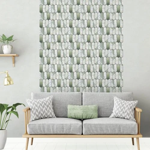 Decor faianta, 30 x 60 cm, 6432 Luster Flora, model geometric, rectificat