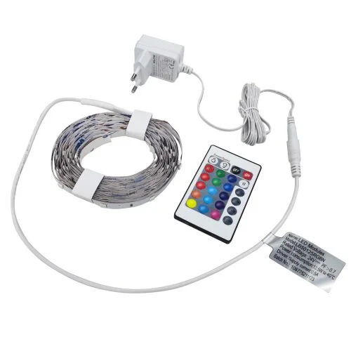 Kit banda LED, 5m, 12.5 W, RGB, 24 V, cu telecomanda