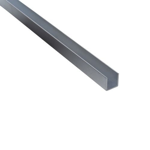Profil U aluminiu brut, 15 x 15 x 1 mm, L = 1 m