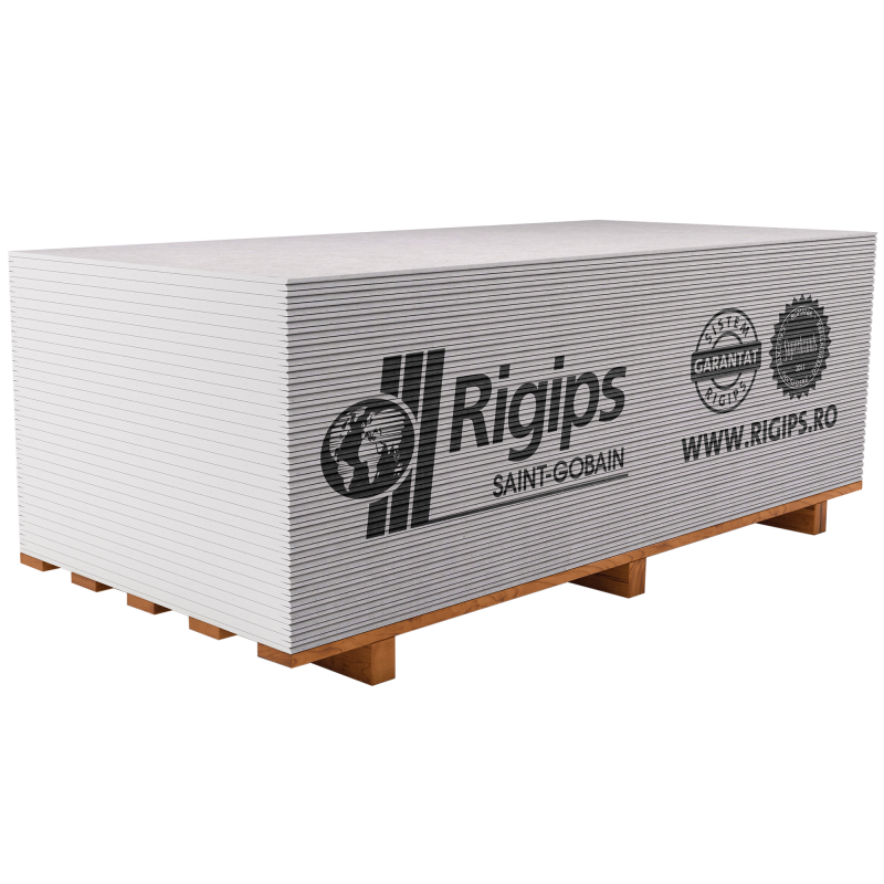 Placa gips carton Rigips RB, interior, 12.5 x 1200 x 2600 mm