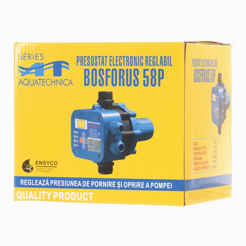Presostat hidrofor Bosforus, electronic, plastic, Ø 1/2" - 5/8"
