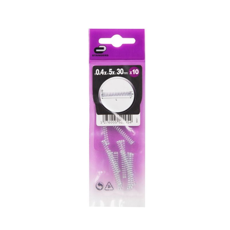 Arc compresie Standers, otel zincat, Ø 0.4 x L 30 mm, rezistenta max 1 ...