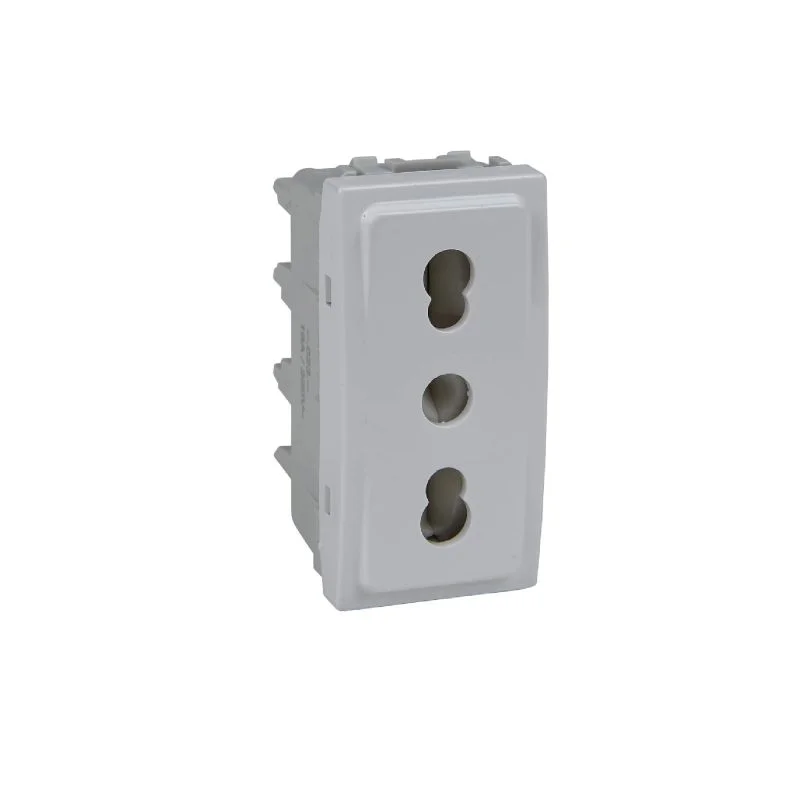 Priza simpla Schneider Unica, standard italian, modulara, IP20, alba
