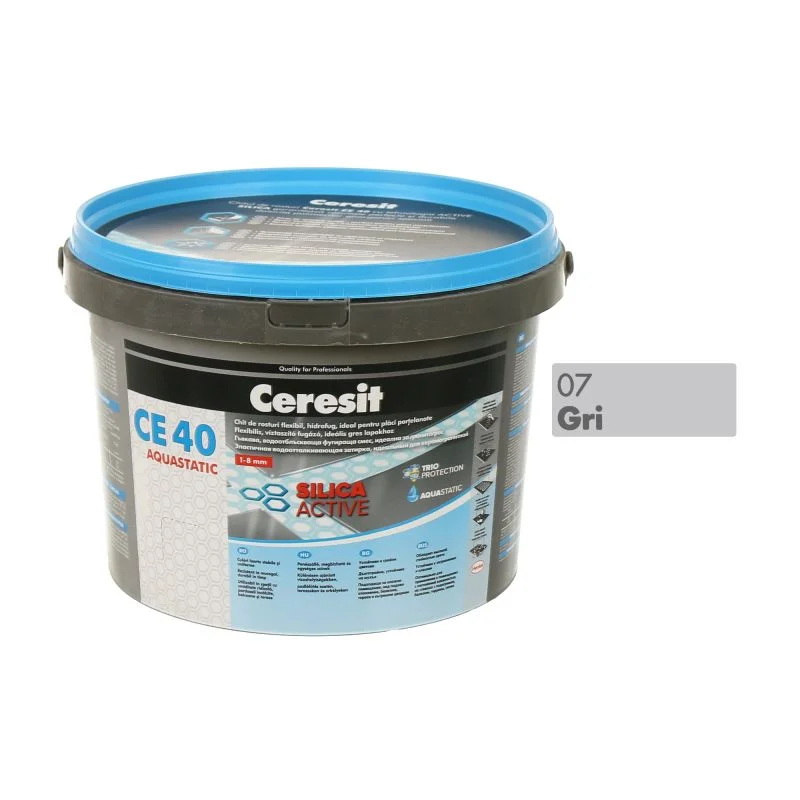 Chit de rosturi praf gresie si faianta Ceresit CE 40, gri, interior ...