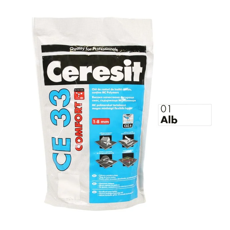 Chit de rosturi gresie si faianta Ceresit CE 33, alb, interior, 5 kg