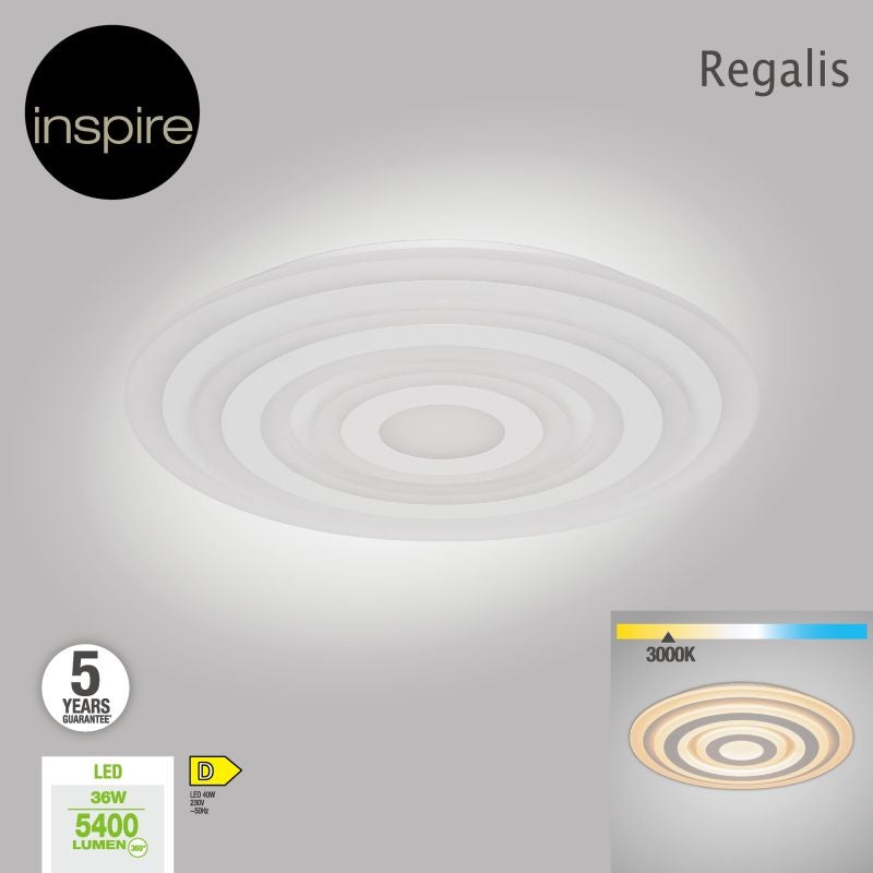 Plafoniera Inspire LED Regalis, 4000 lm, alb