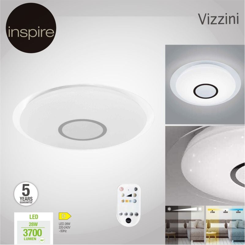 Plafoniera Inspire LED Vizzini, 3800 lm, alb