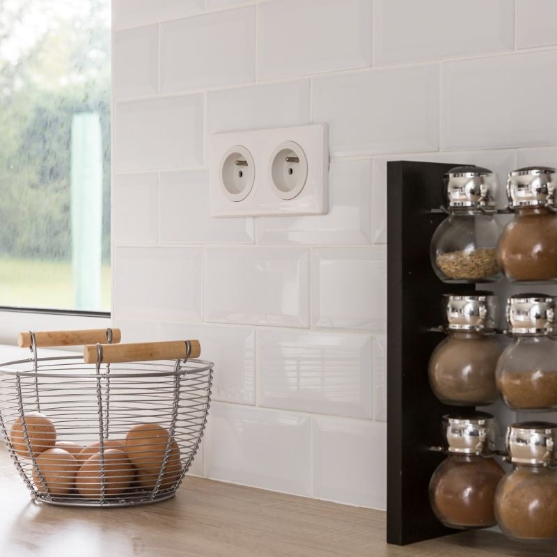 Faianta 10 x 20 cm Metro alb