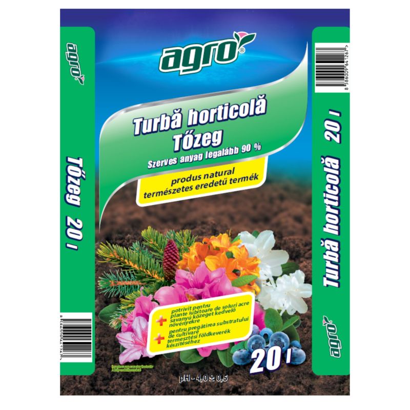 Turba horticola pentru plante de exterior, Agro, 20 L