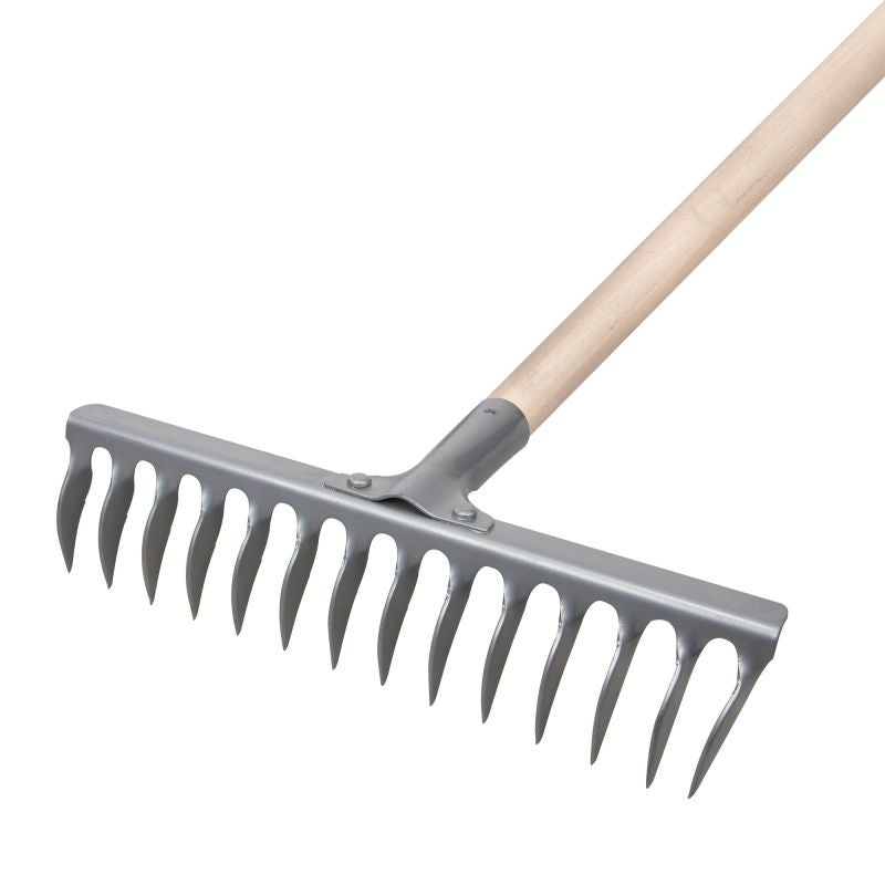 Grebla pentru pietris, Evotools, cu 16 dinti, metal, fara coada, latime ...