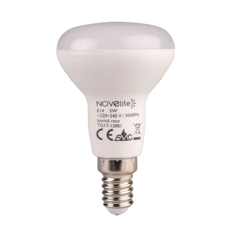 Bec LED reflector R50 E14 5 w, lumina rece "Novelite"
