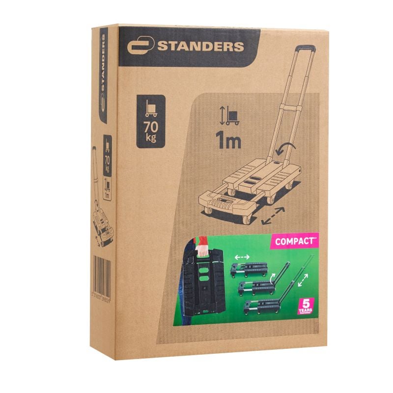 Platforma cu roti Standers, pliabila, otel, 35 x 48 cm, sarcina max 70 kg