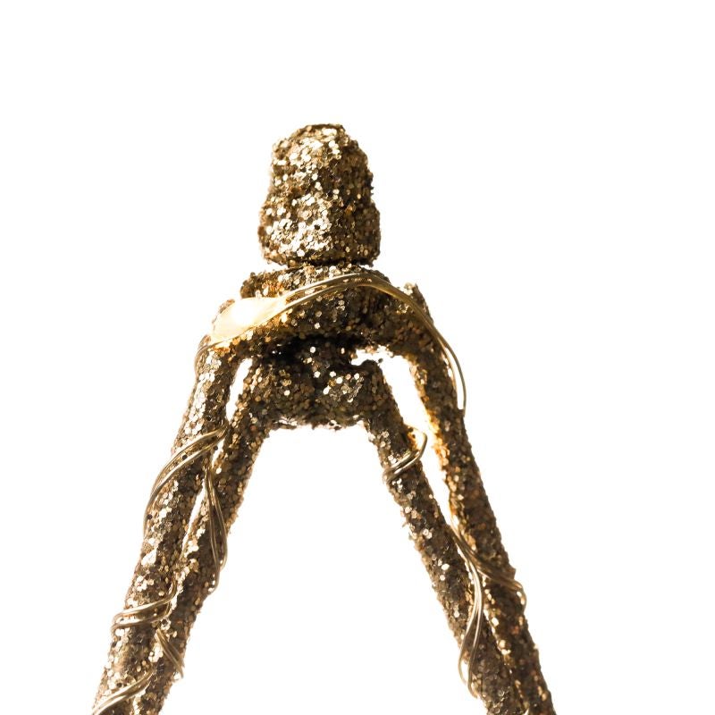 Varf de brad, model stea aurie, cu 20 LED-uri, inaltime 25 cm, lumina ...