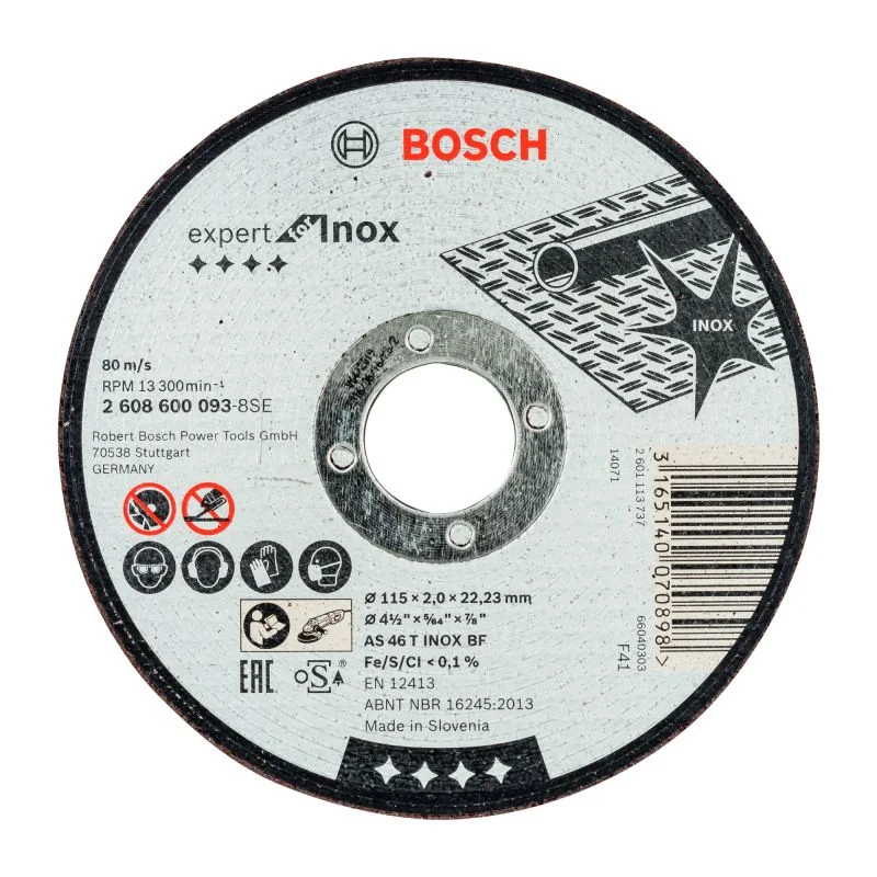 Disc taiere Bosch, pentru otel/metal, Ø 115 x 2 mm