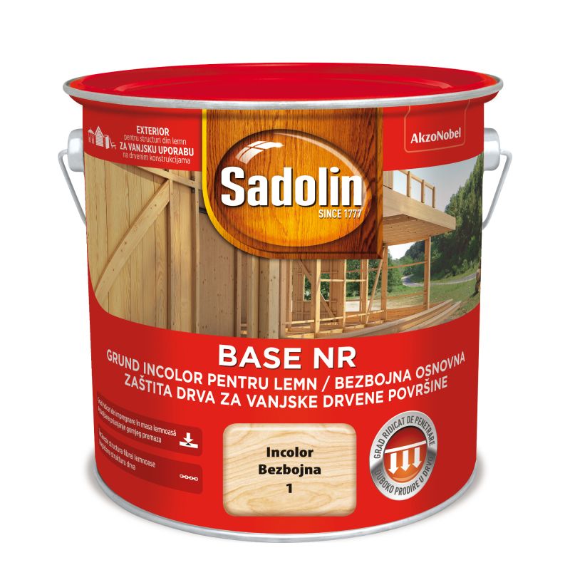 Grund lemn Sadolin Base NR, alchidic, incolor, 5 L