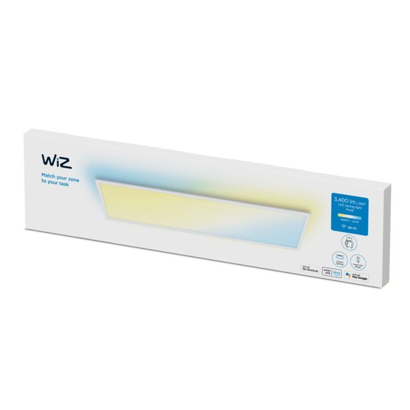 Panel LED Wiz, 30 x 120 cm, 36 W, 3400 lumeni, CCT, Wi-Fi, alb