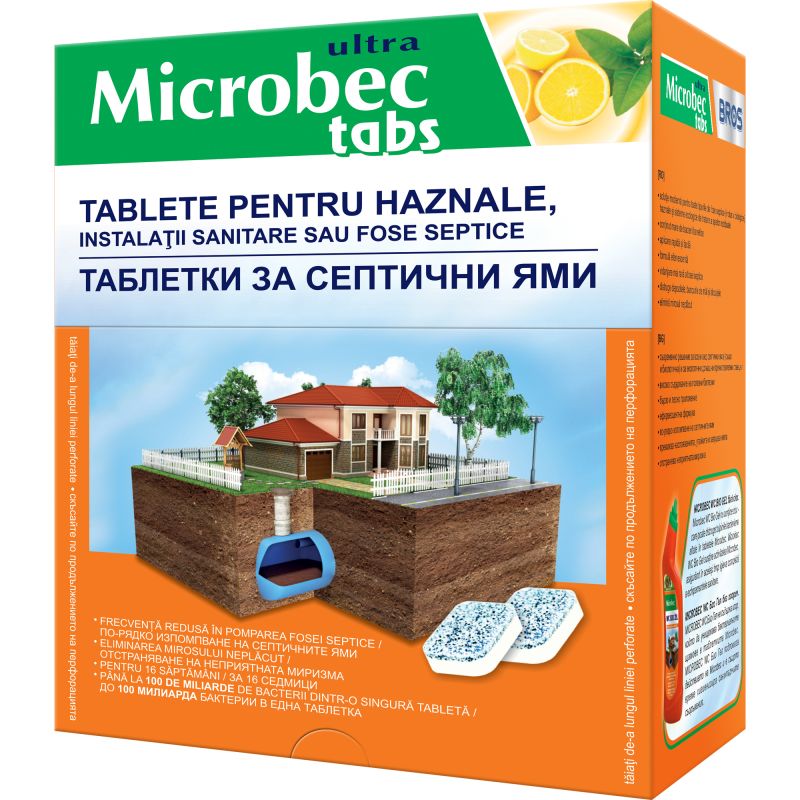 Tableta pentru haznale, instalatii sanitare sau fose septice, Microbec ...