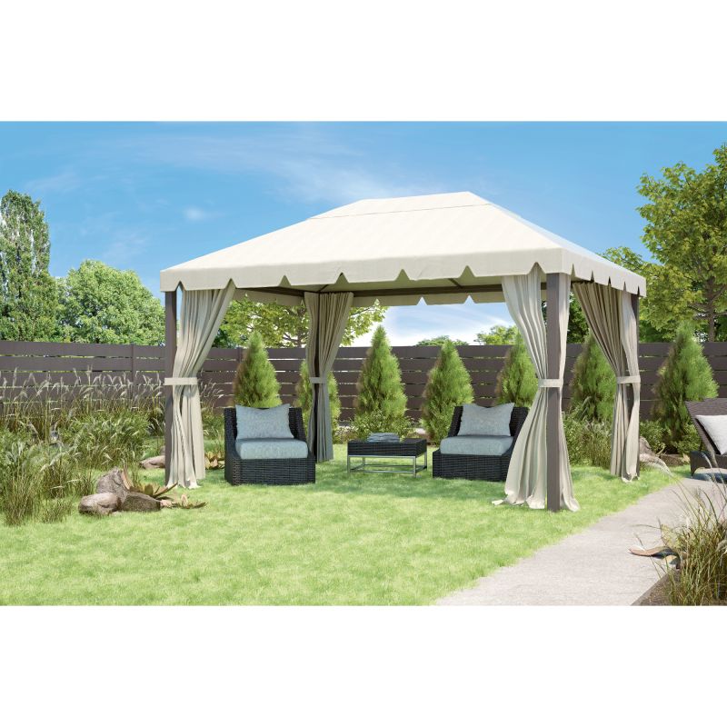 Pavilion gradina Naterial Ysis, aluminiu/otel/poliester, 299 x 299 cm ...