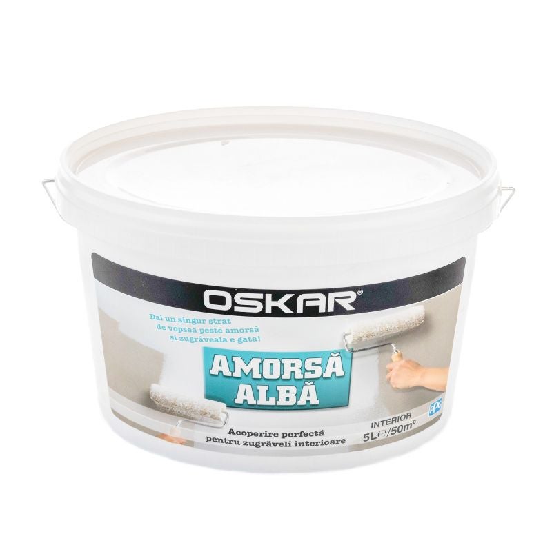 Amorsa Oskar pentru perete, interior, alb, 5 L