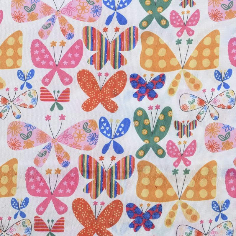 Cort pliabil pentru copii, model fluturi, roz