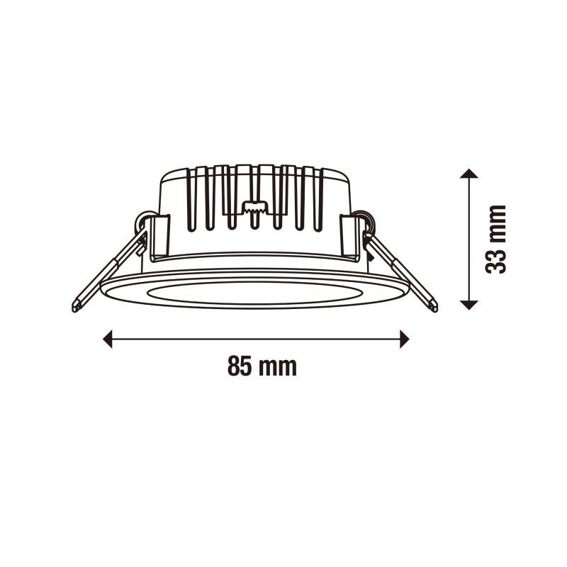Spot LED incastrat, 3 W, 400 lumeni, lumina neutra, alb