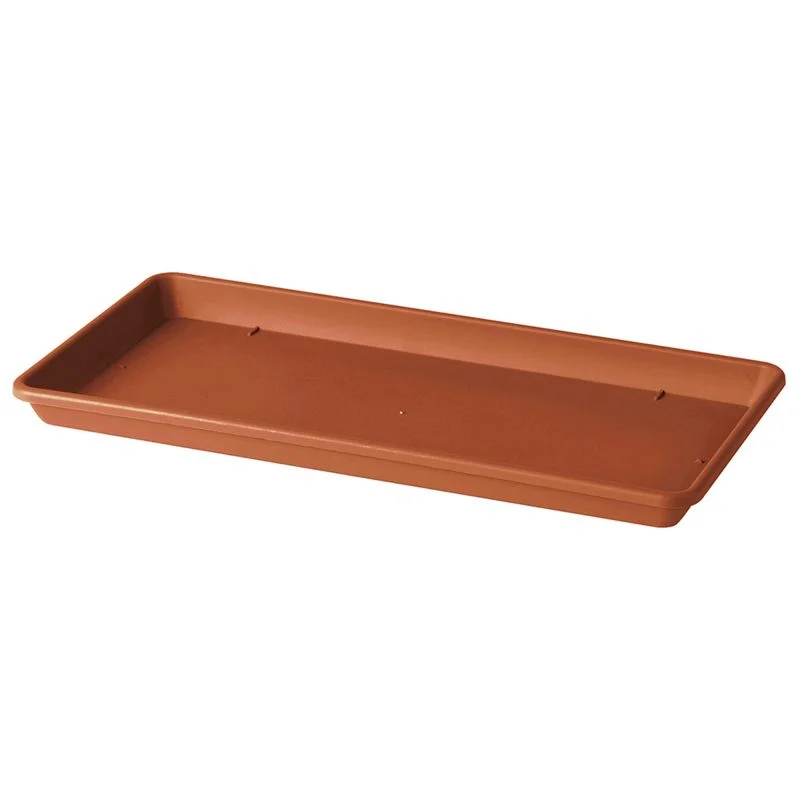 Farfurie jardiniera Day, plastic, lungime 50 cm, maro