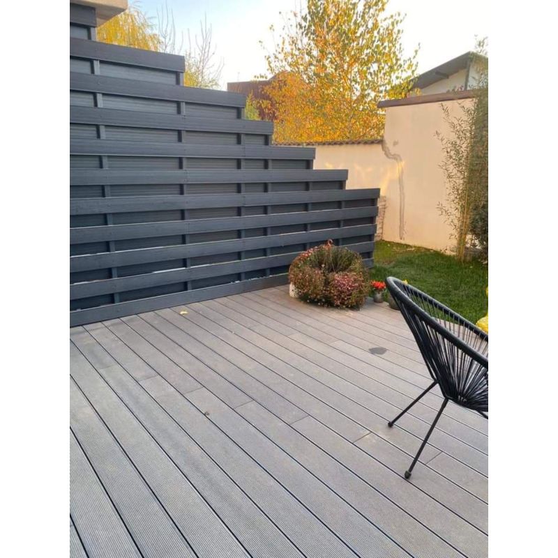Scandura WPC pentru gard, 2000 x 120 x 24 mm, gri mat