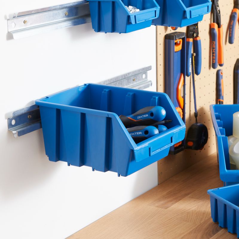 Cutie plastic Dexter, 116 x 212 x 75 mm, albastru